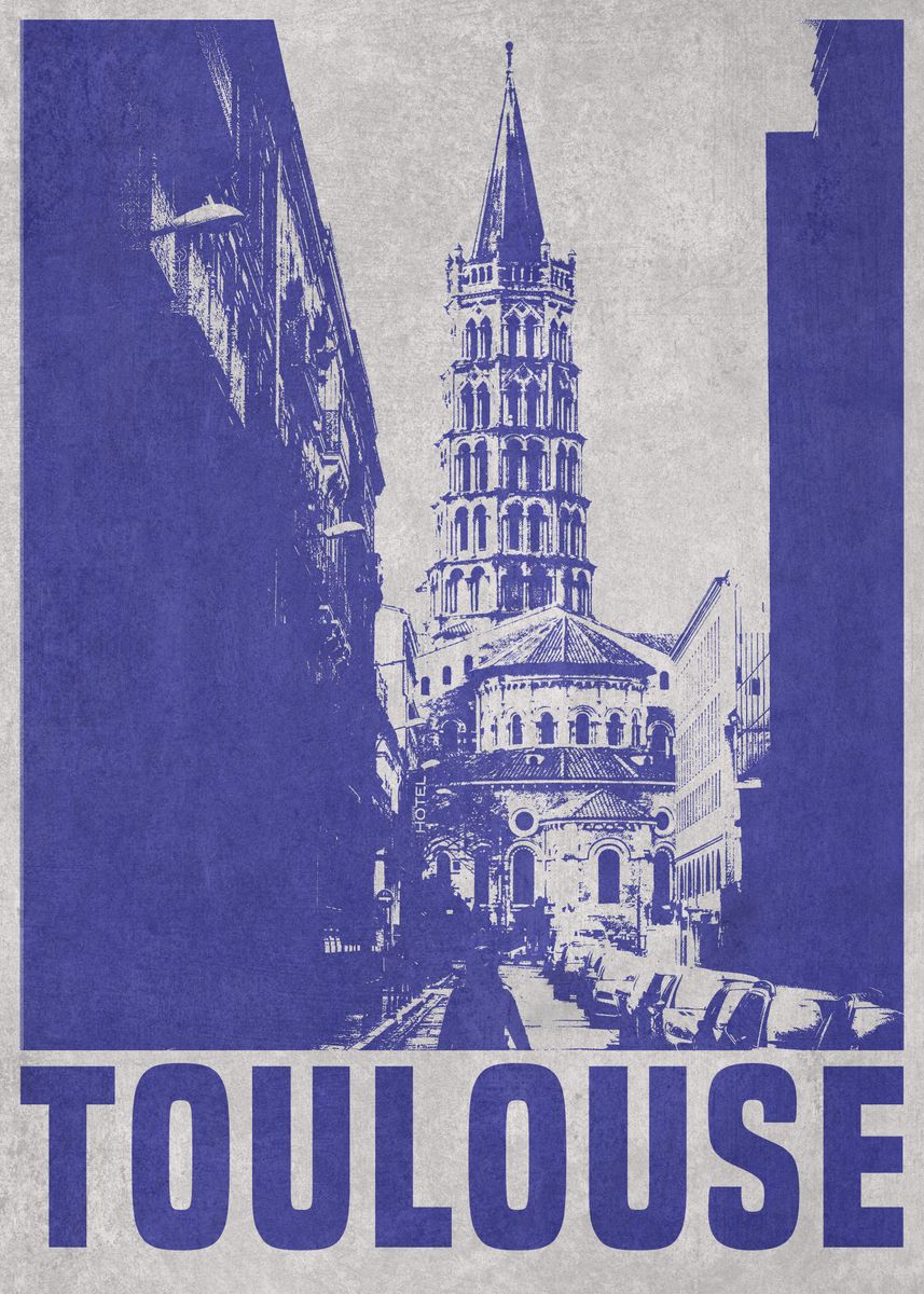 'Toulouse' Poster, picture, metal print, paint by denvector | Displate