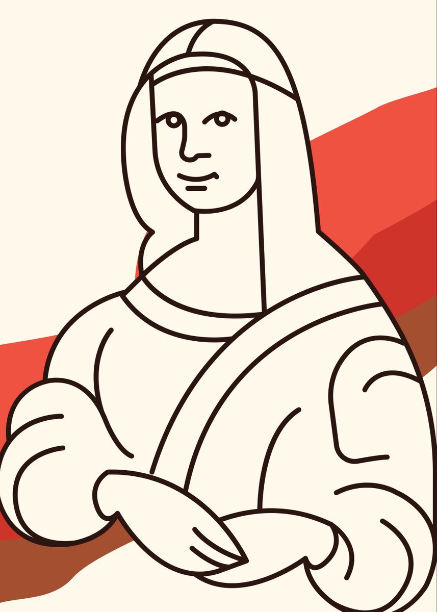 'Mona Lisa Line' Poster, picture, metal print, paint by Simon Clement ...