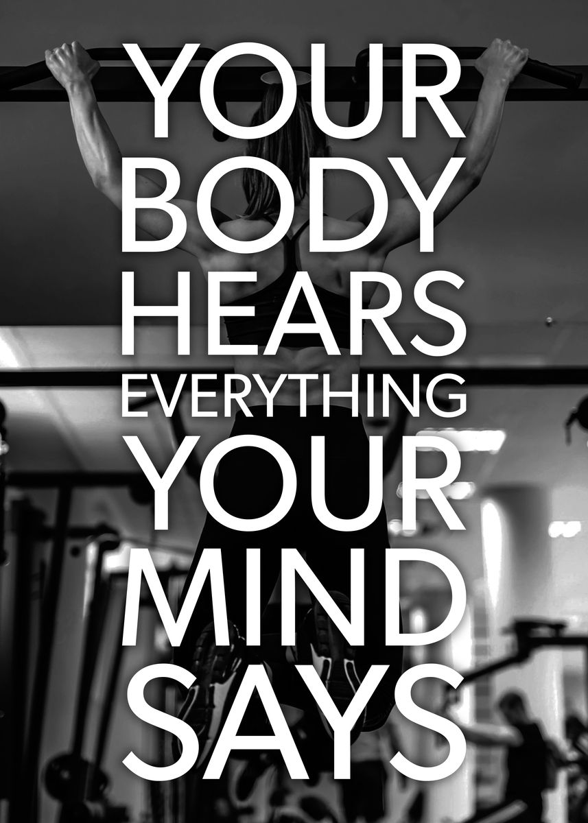'Fitness Body and Mind' Poster, picture, metal print, paint by CHAN ...