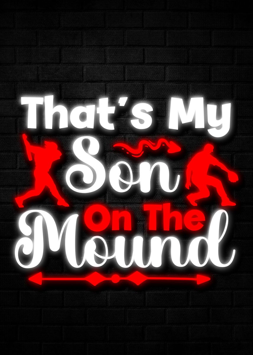 'Baseball Neon Led' Poster, picture, metal print, paint by RickyEKelly ...