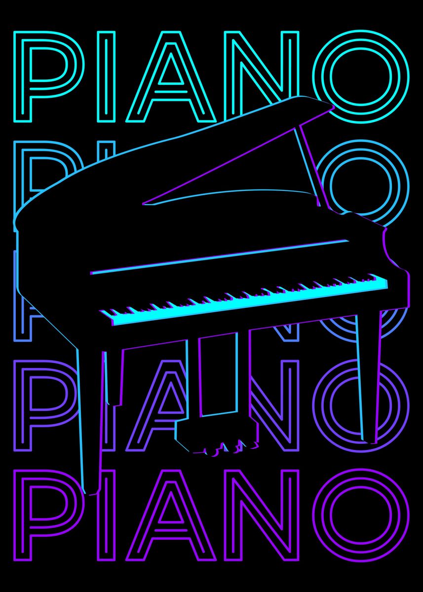 'Piano Pianist Keyboardist' Poster, picture, metal print, paint by ...