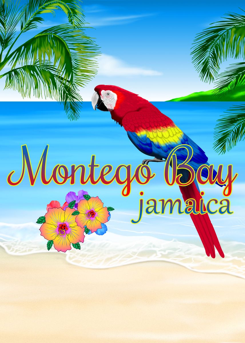 'Montego Bay Jamaica' Poster, picture, metal print, paint by Chris ...