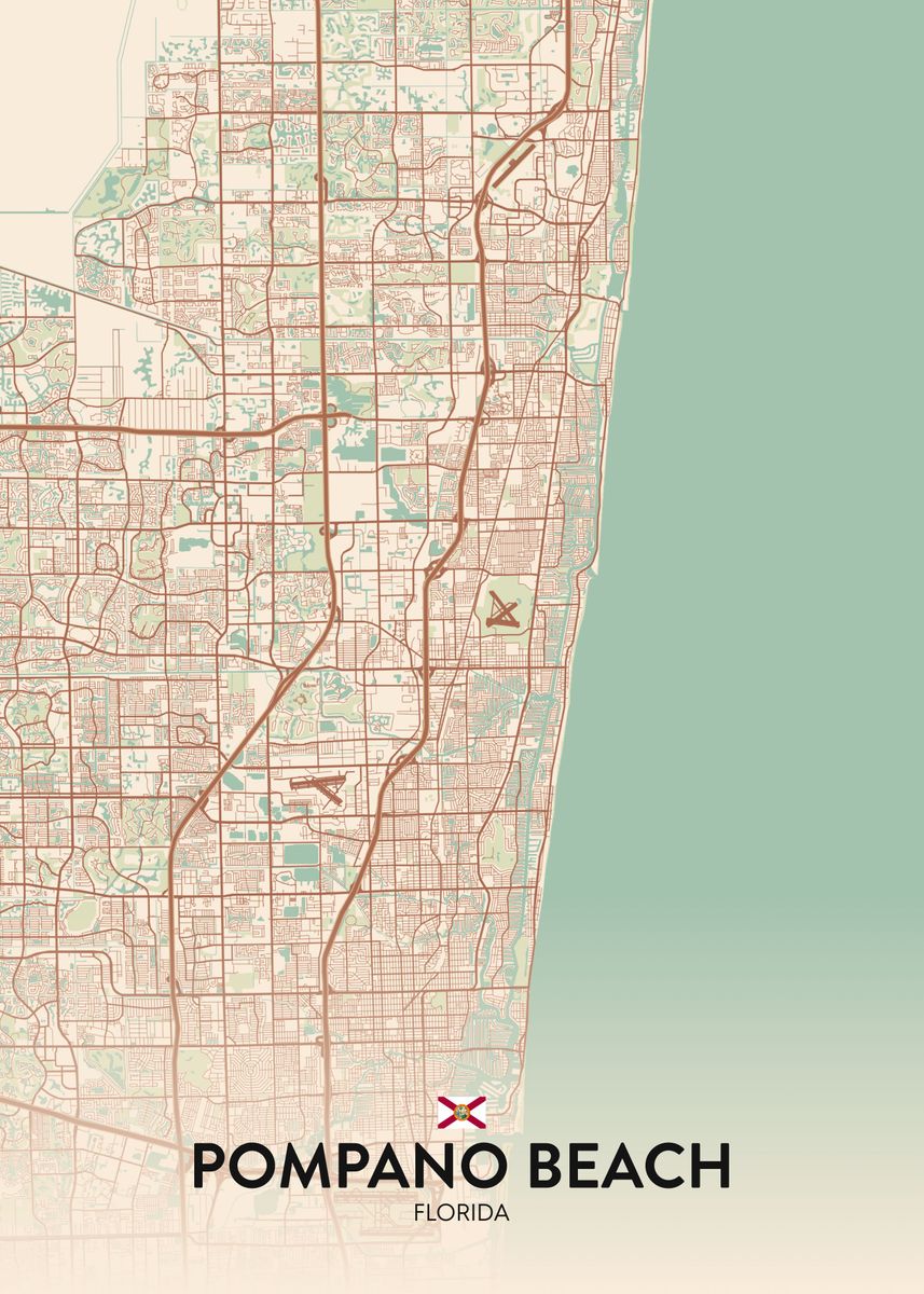 'Pompano Beach FL' Poster, picture, metal print, paint by IMR Designs ...