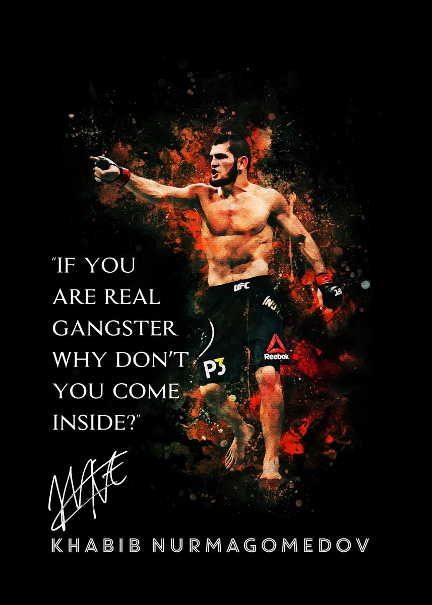 'Khabib Nurmagomedov' Poster, picture, metal print, paint by Tina ...
