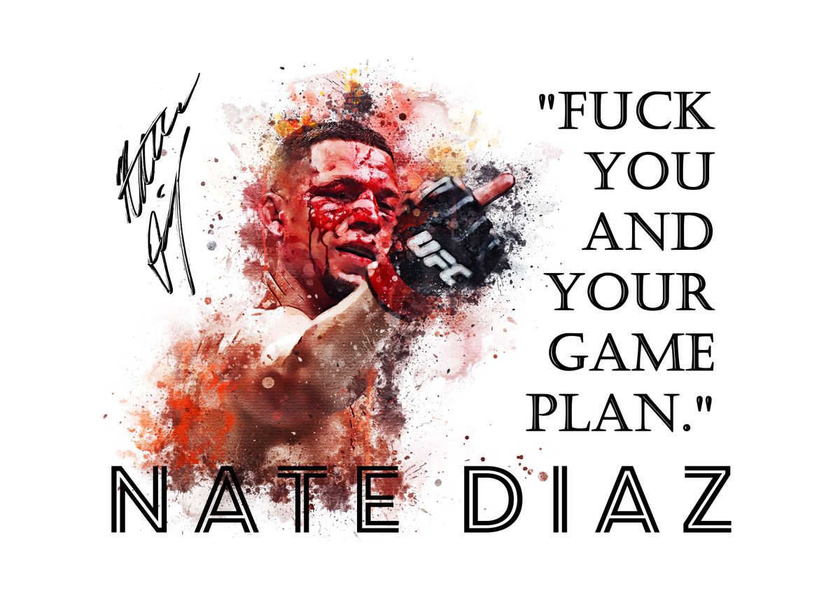 'Nate Diaz ' Poster by Tina Sophia | Displate