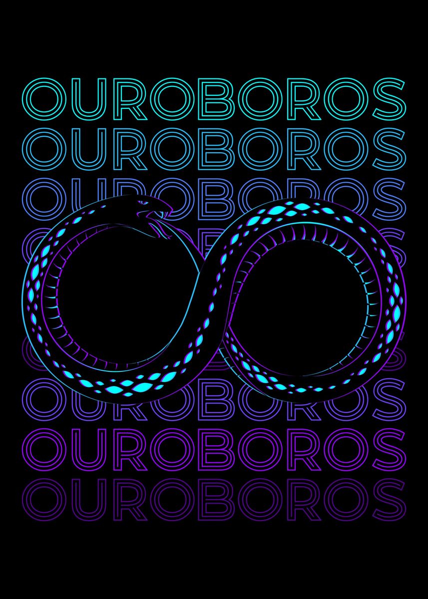 'Ouroboros Snake Uroboros' Poster, picture, metal print, paint by ...
