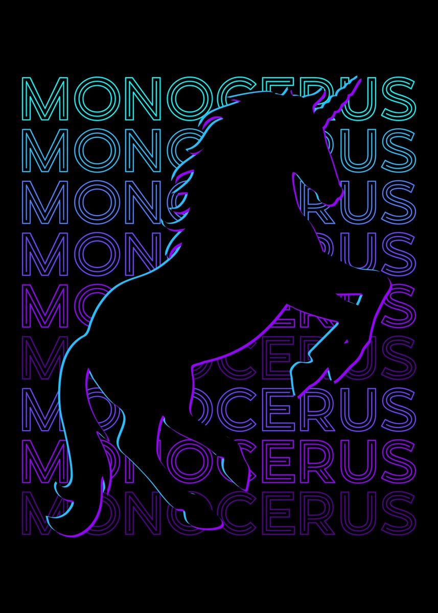 'Monocerus' Poster, picture, metal print, paint by AestheticAlex | Displate
