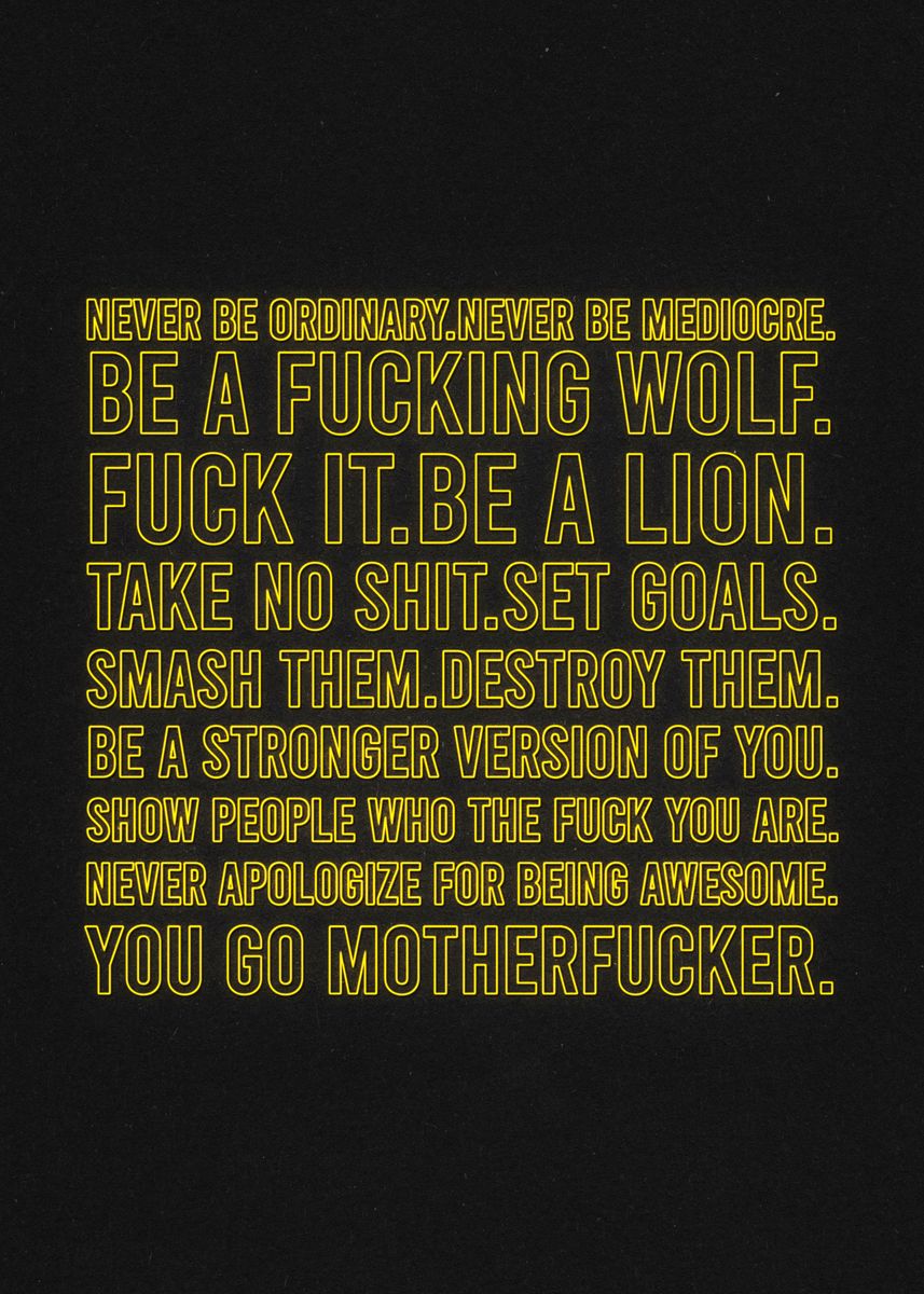 'BE A LION' Poster, picture, metal print, paint by SA KE | Displate