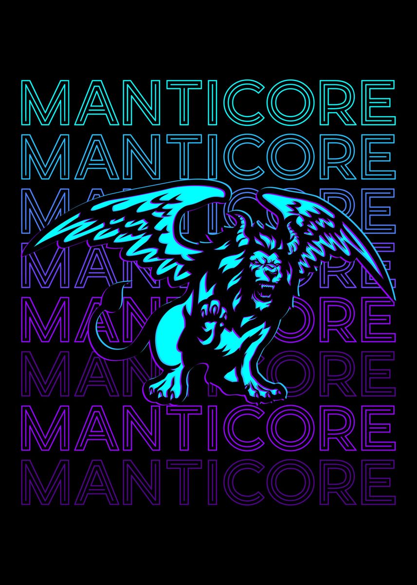 'Manticore' Poster, picture, metal print, paint by AestheticAlex | Displate
