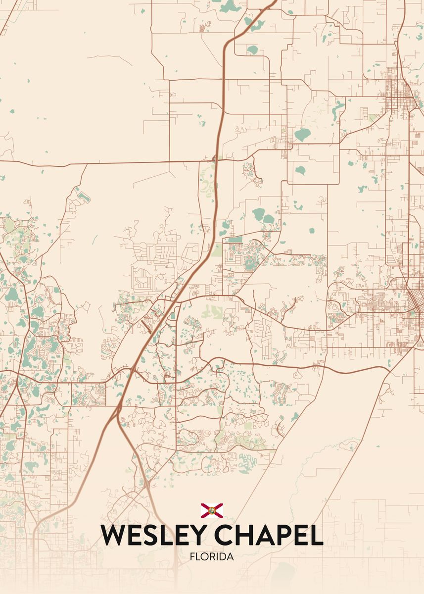 'Wesley Chapel FL' Poster, picture, metal print, paint by IMR Designs ...