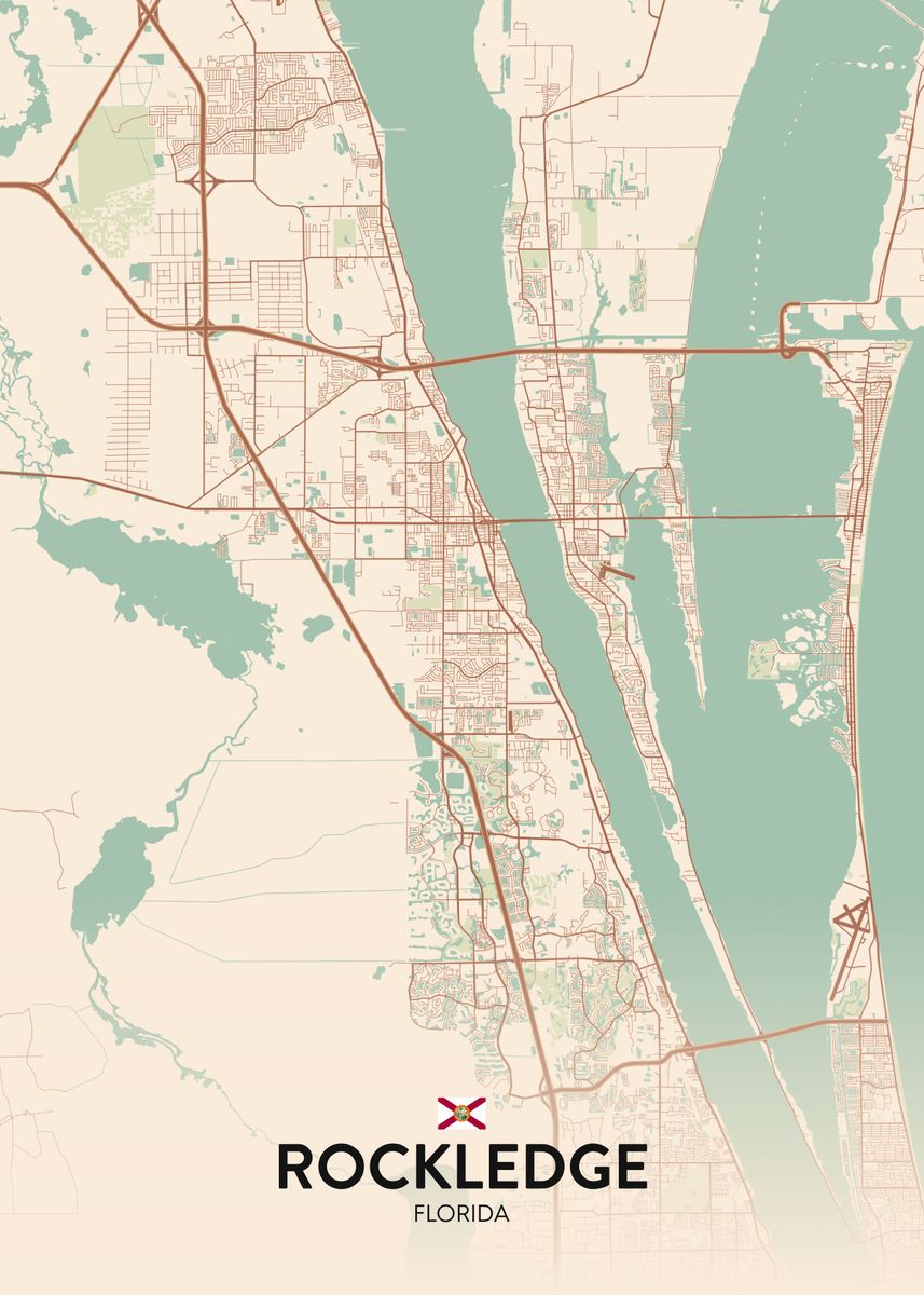 'Rockledge FL' Poster, picture, metal print, paint by IMR Designs ...