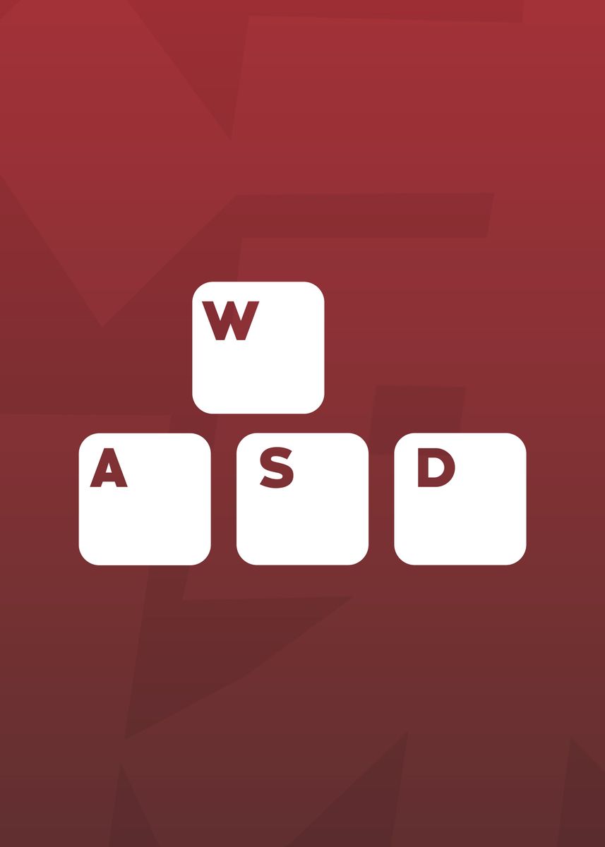 'WASD gaming pc' Poster, picture, metal print, paint by SAIDI ARTWORKS ...