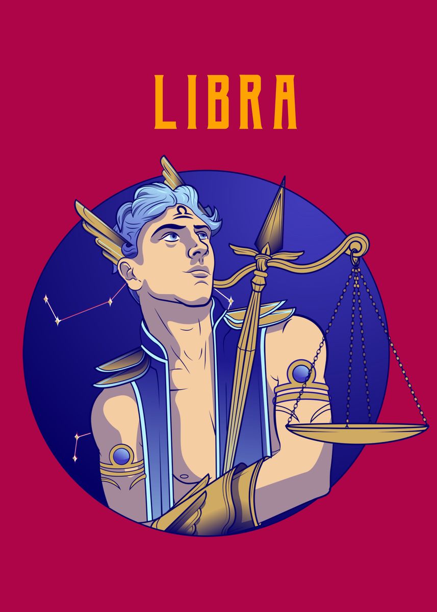 'Libra Boy' Poster, picture, metal print, paint by arkitekta | Displate