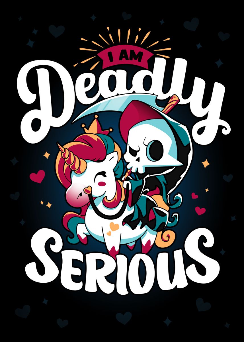 'Deadly Serious' Poster, picture, metal print, paint by Snouleaf | Displate
