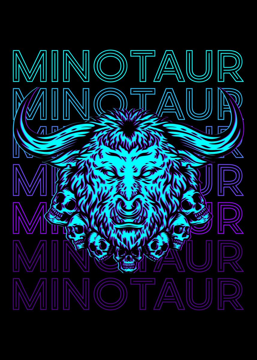 'Minotaur Greek Mythology' Poster, picture, metal print, paint by ...