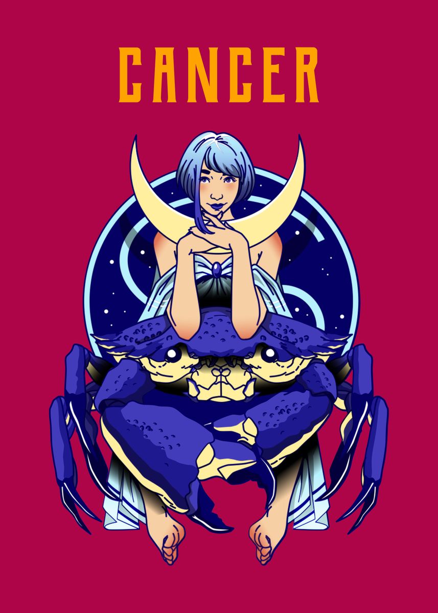 'Cancer Sign ' Poster, picture, metal print, paint by arkitekta | Displate