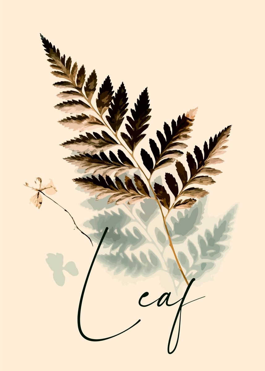 'Leaf' Poster, picture, metal print, paint by tona nguyen | Displate