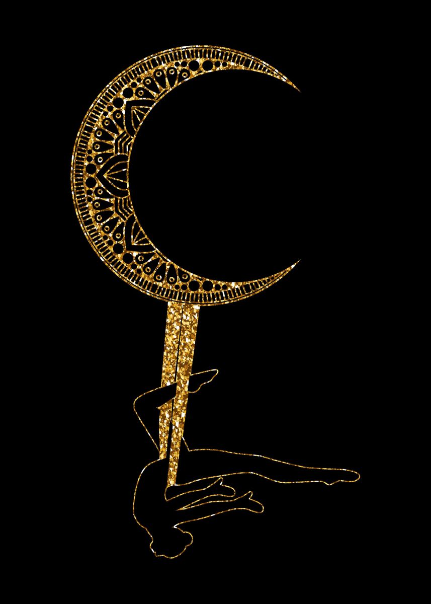 'Moon Aerial Hoop Artist' Poster, picture, metal print, paint by ...