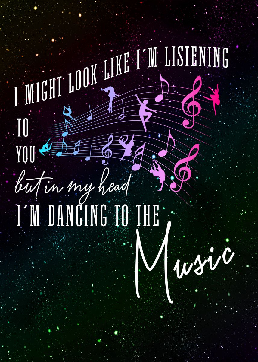 'Music dancing' Poster by Brummkatze | Displate
