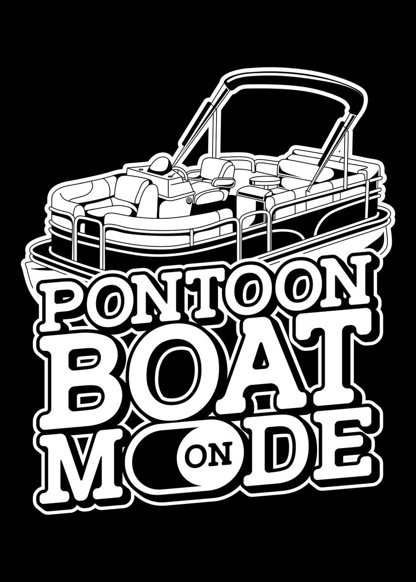 'Pontoon Boat Boating' Poster, picture, metal print, paint by ...