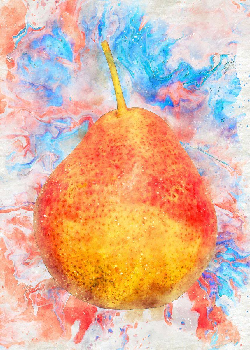 'Pear Painting' Poster by INDO ART | Displate