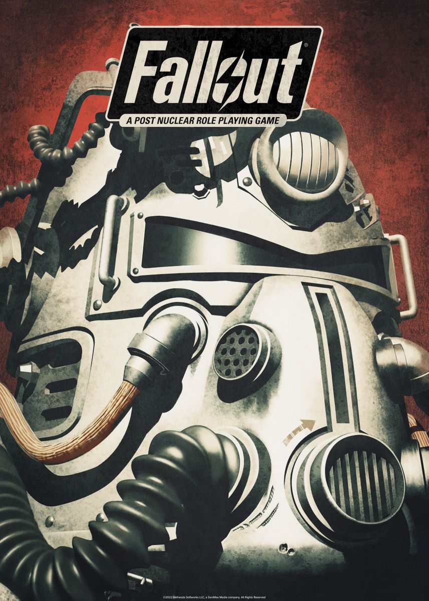 'Red Fallout Logo' Poster, picture, metal print, paint by Fallout ...