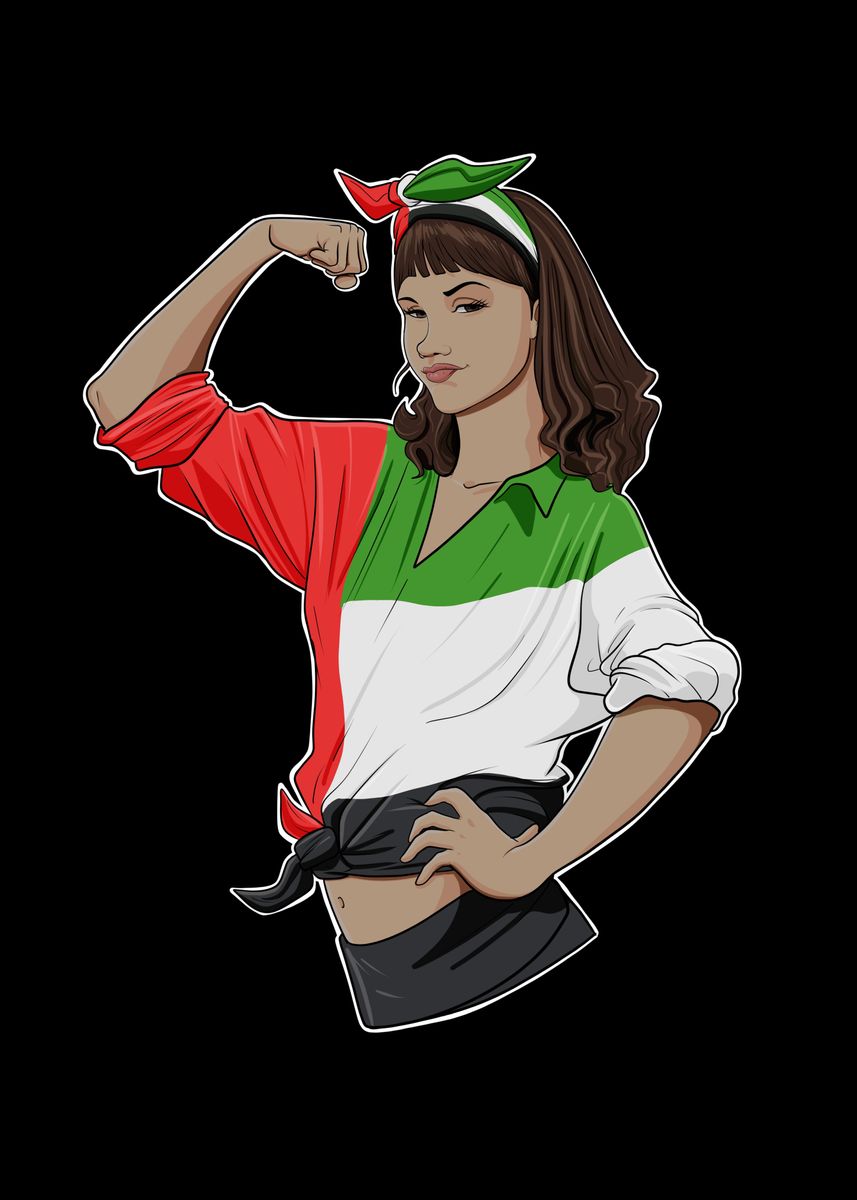 'United Arab Emirates Girl' Poster, picture, metal print, paint by ...