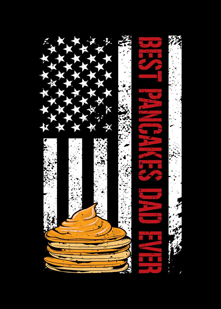'Pancakes Dad' Poster, picture, metal print, paint by Sebastian Wünsche ...