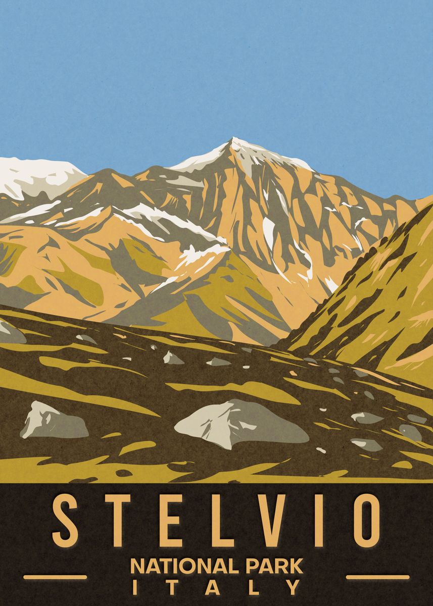 'Stelvio National Park' Poster, picture, metal print, paint by Jordan ...