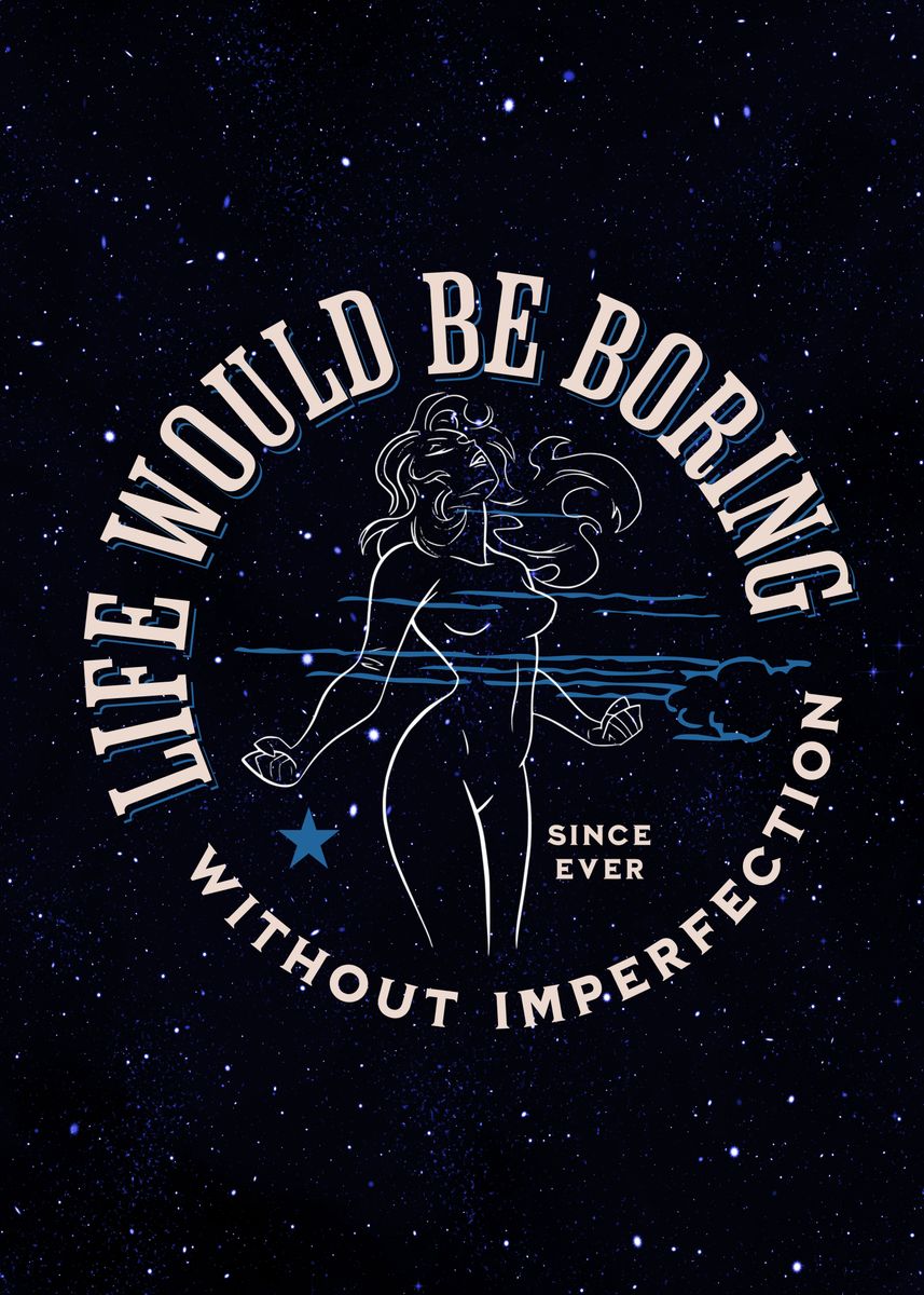 'Perfection Imperfection' Poster, picture, metal print, paint by ...