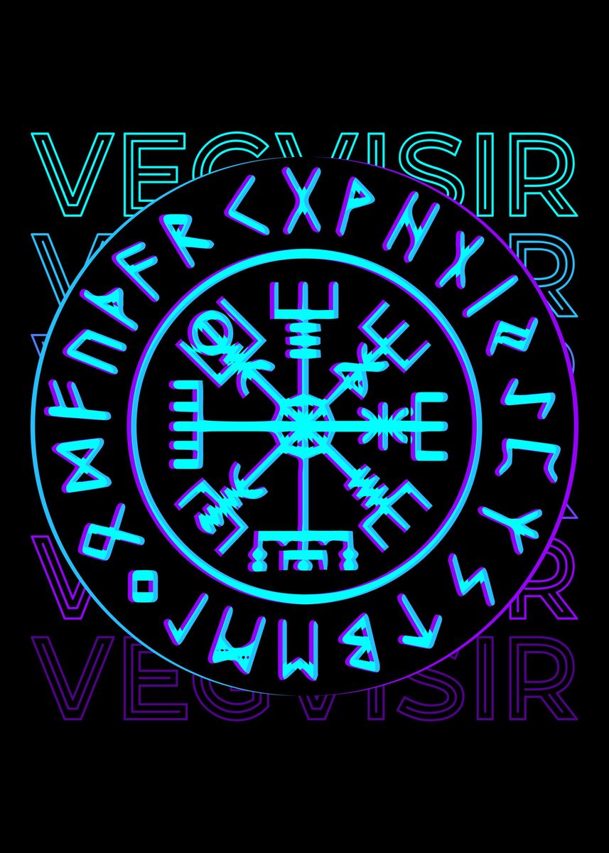 'Vegvisir Viking' Poster by AestheticAlex | Displate