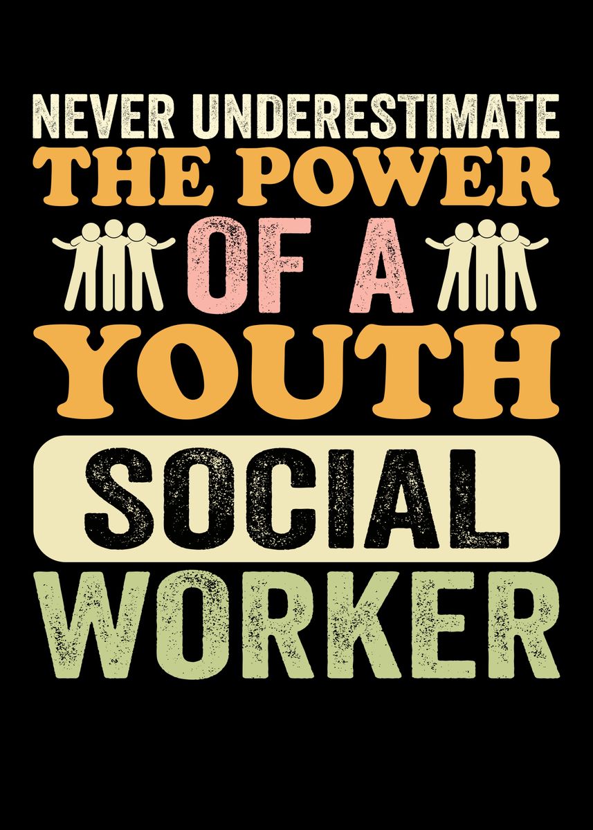'The Power Of Social Worker' Poster, picture, metal print, paint by ...
