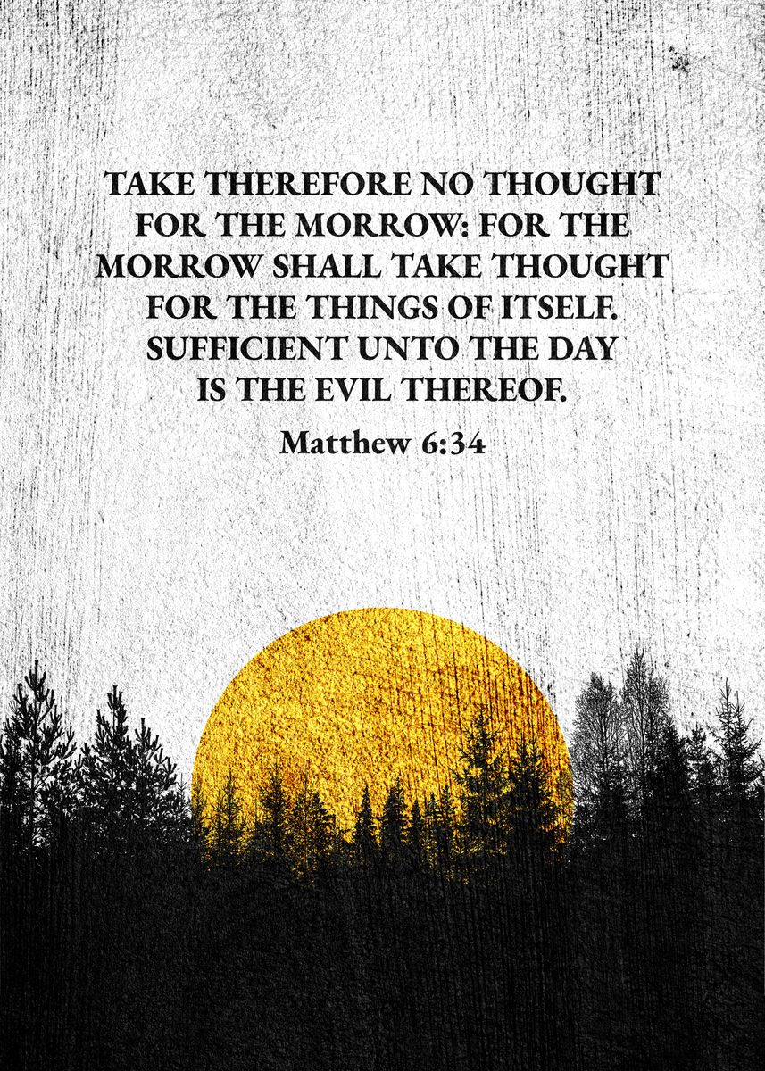 'Matthew 6 34' Poster by ABConcepts | Displate