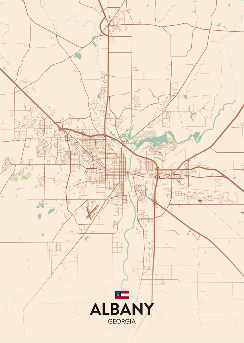 'Albany GA' Poster by IMR Designs | Displate