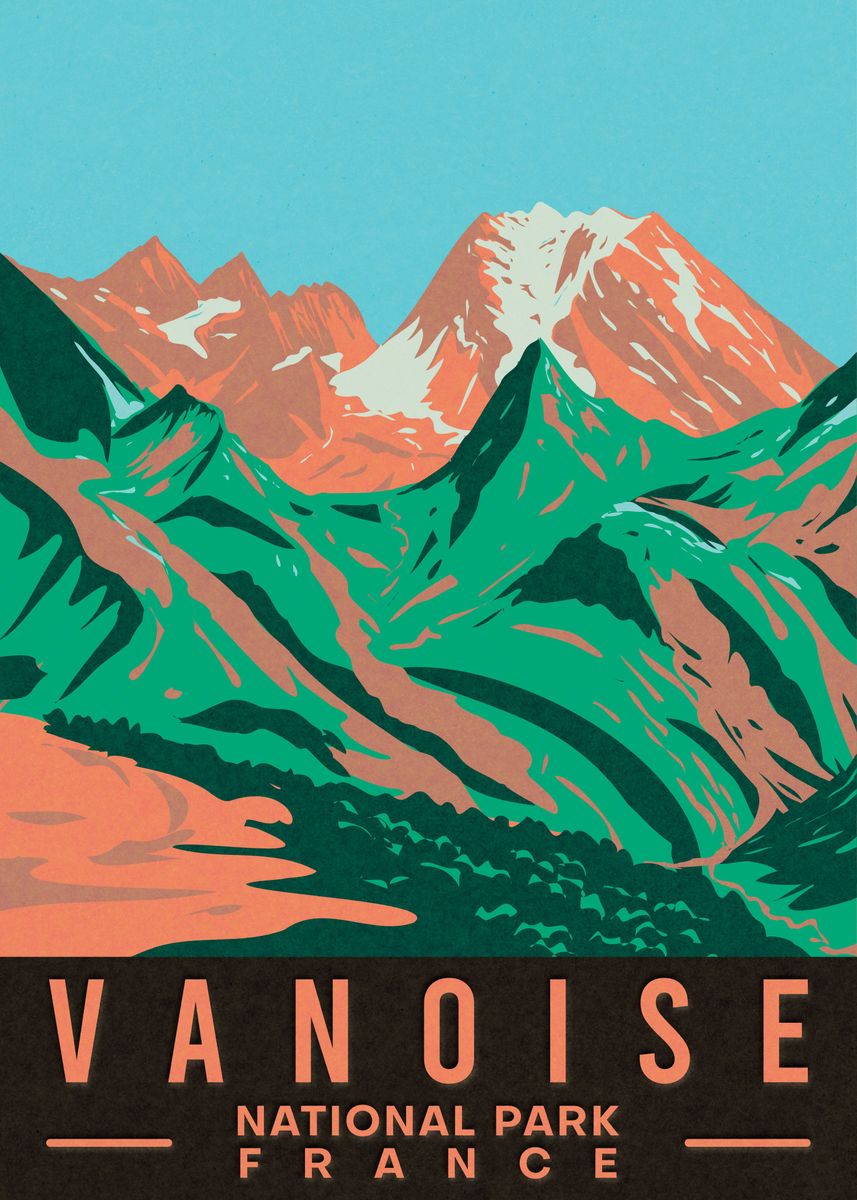 'Vanoise National Park' Poster, picture, metal print, paint by Jordan ...