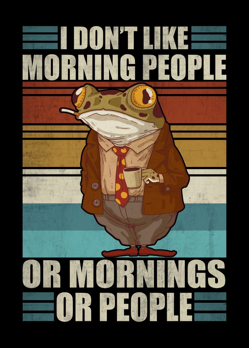 'People Coffee Frog' Poster by professionaldesigns | Displate