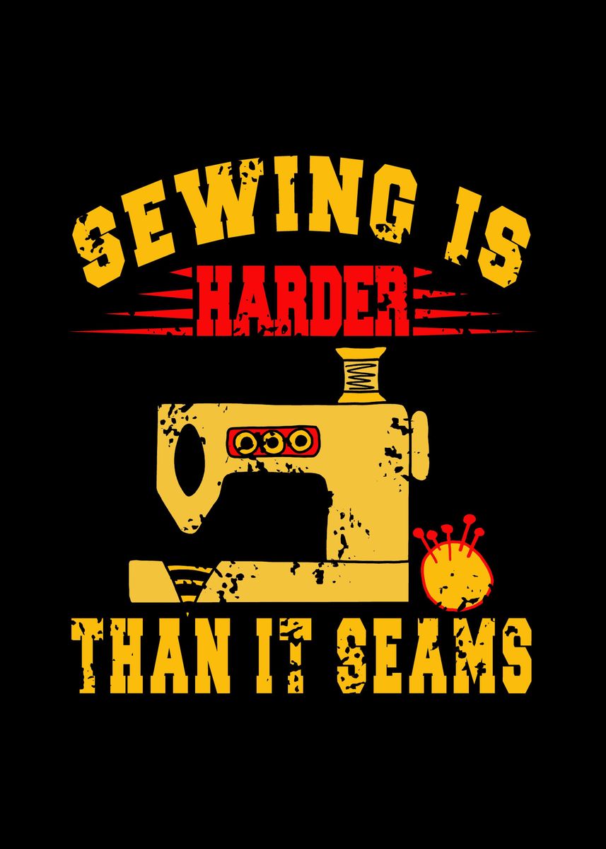 'Sewing Sew' Poster by Sebastian Wünsche | Displate