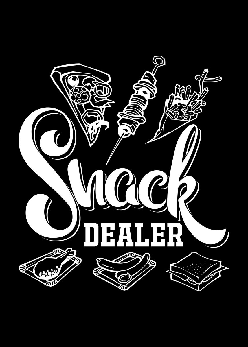 'Snack Dealer Mom Grandma' Poster, picture, metal print, paint by ...