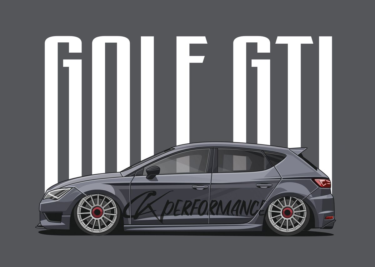 'volkswagen golf gti' Poster by capture art | Displate