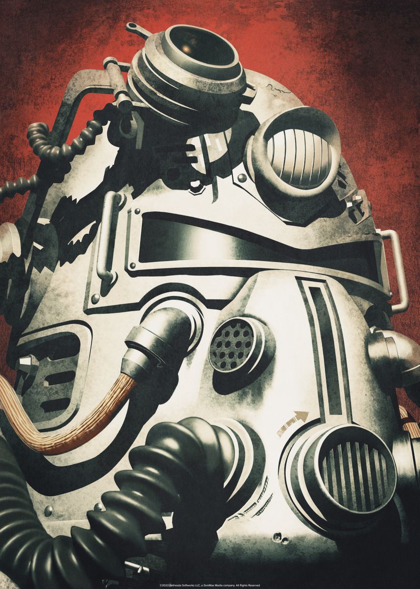 'Red Fallout' Poster, picture, metal print, paint by Fallout | Displate