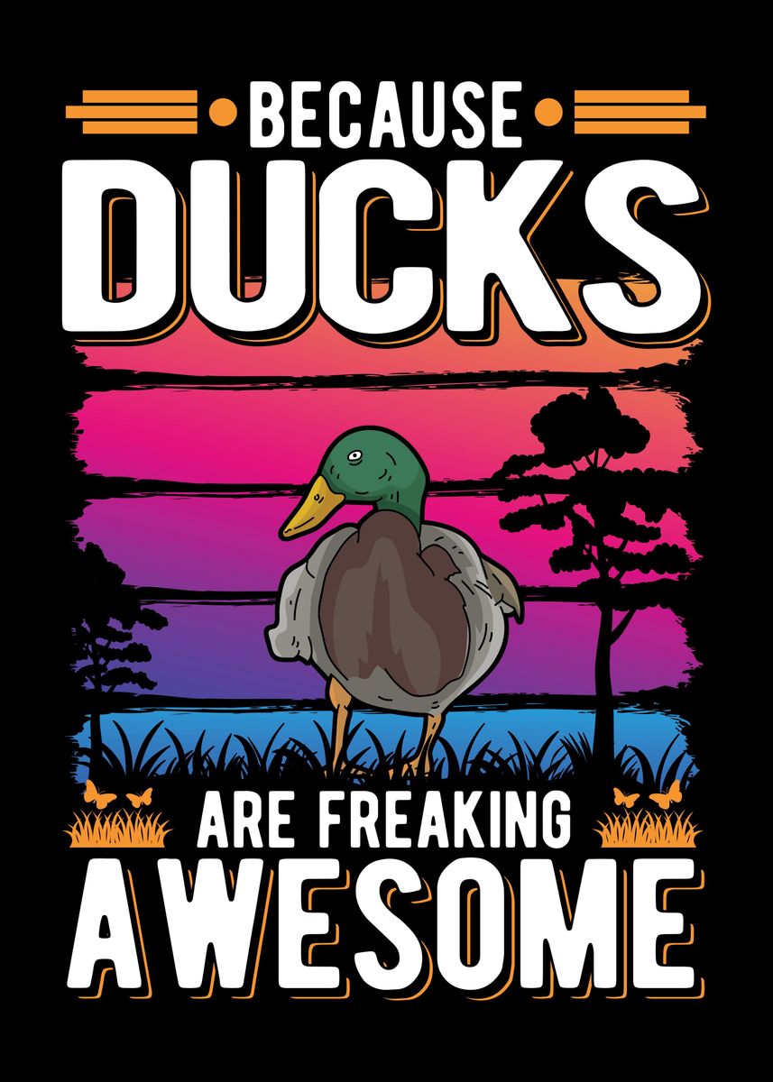 'Duck Gift Breeder' Poster, picture, metal print, paint by ...