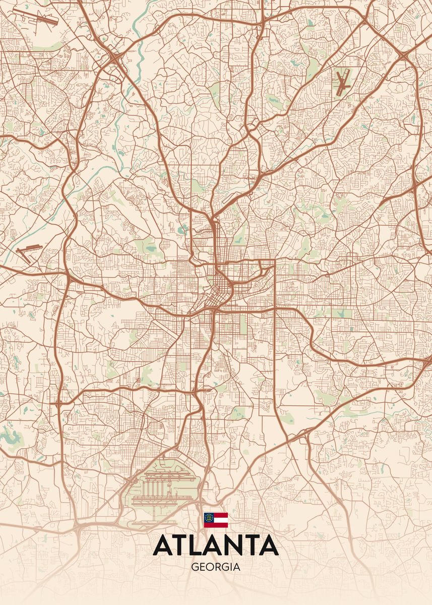 'Atlanta GA' Poster by IMR Designs | Displate