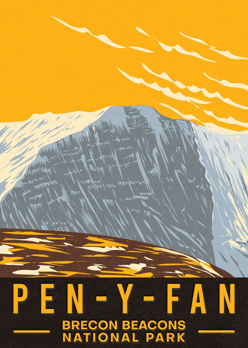 'Pen Y Fan' Poster, picture, metal print, paint by Jordan Holmes | Displate