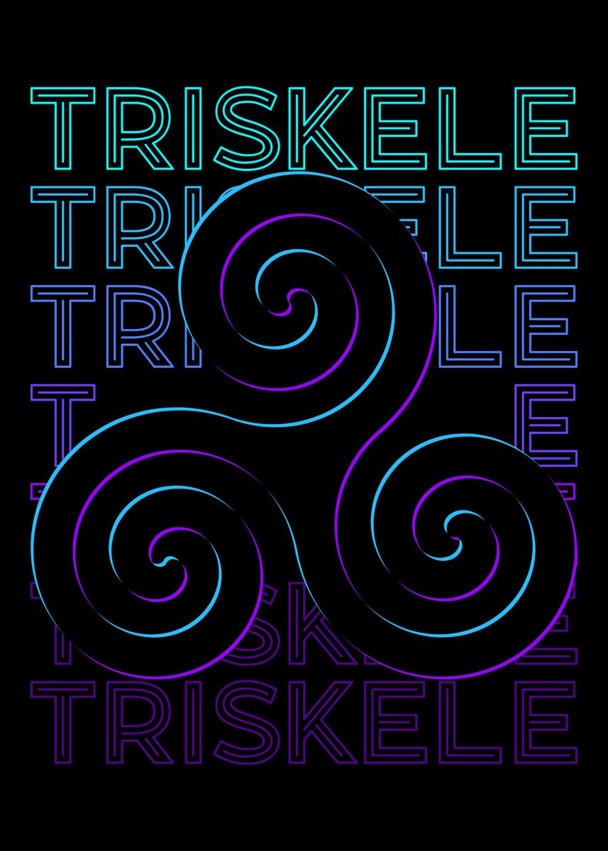 'Triskele Triskelion' Poster, picture, metal print, paint by ...