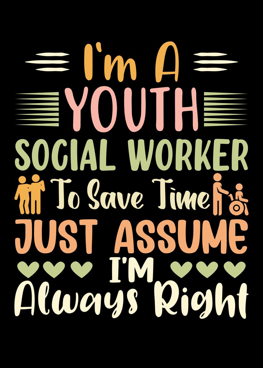 'Youth Social Worker' Poster, picture, metal print, paint by Lukes ...