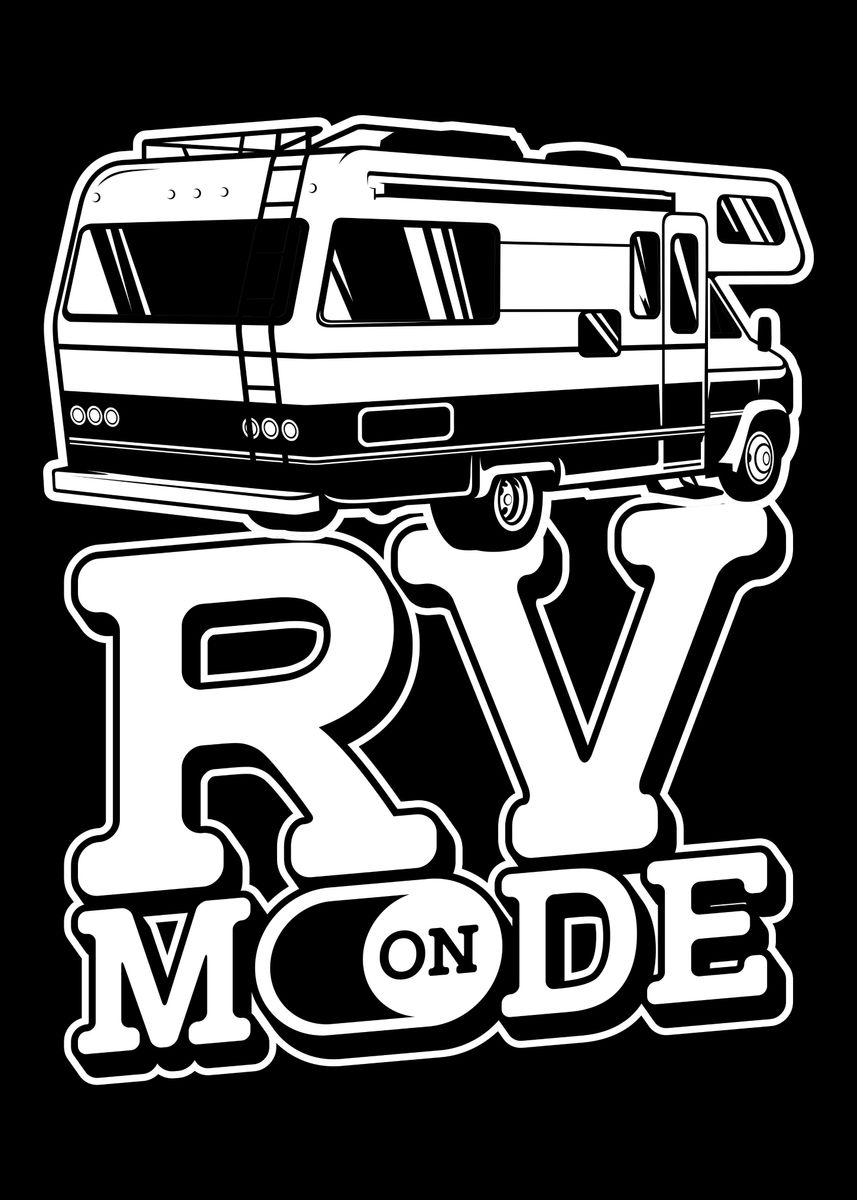 'RV Camper Van Motorhome' Poster, picture, metal print, paint by ...