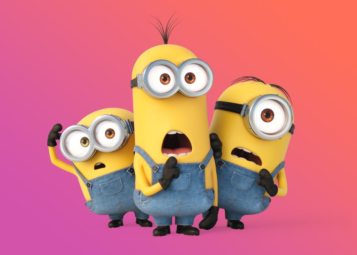 'Minions shocked' Poster by Minions | Displate