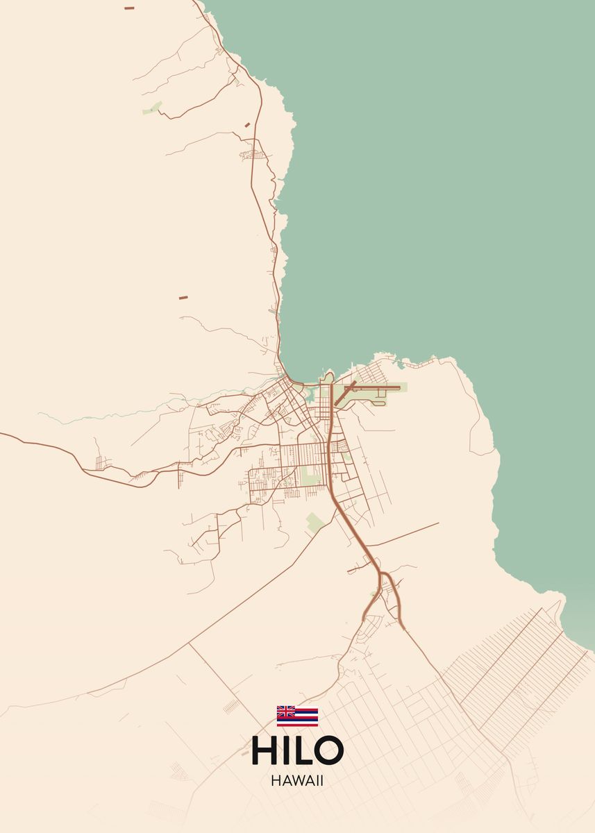 'Hilo HI' Poster, picture, metal print, paint by IMR Designs | Displate