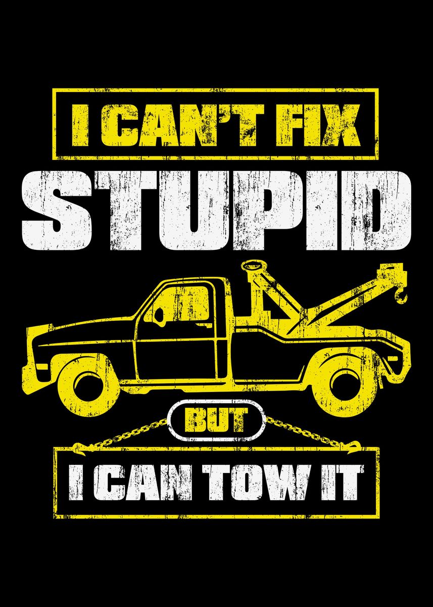'Tow Truck Driver Wrecker' Poster, picture, metal print, paint by ...