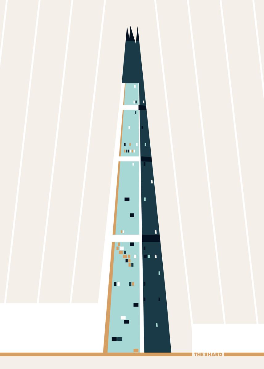 'The Shard' Poster, picture, metal print, paint by Małgorzata Kozela ...